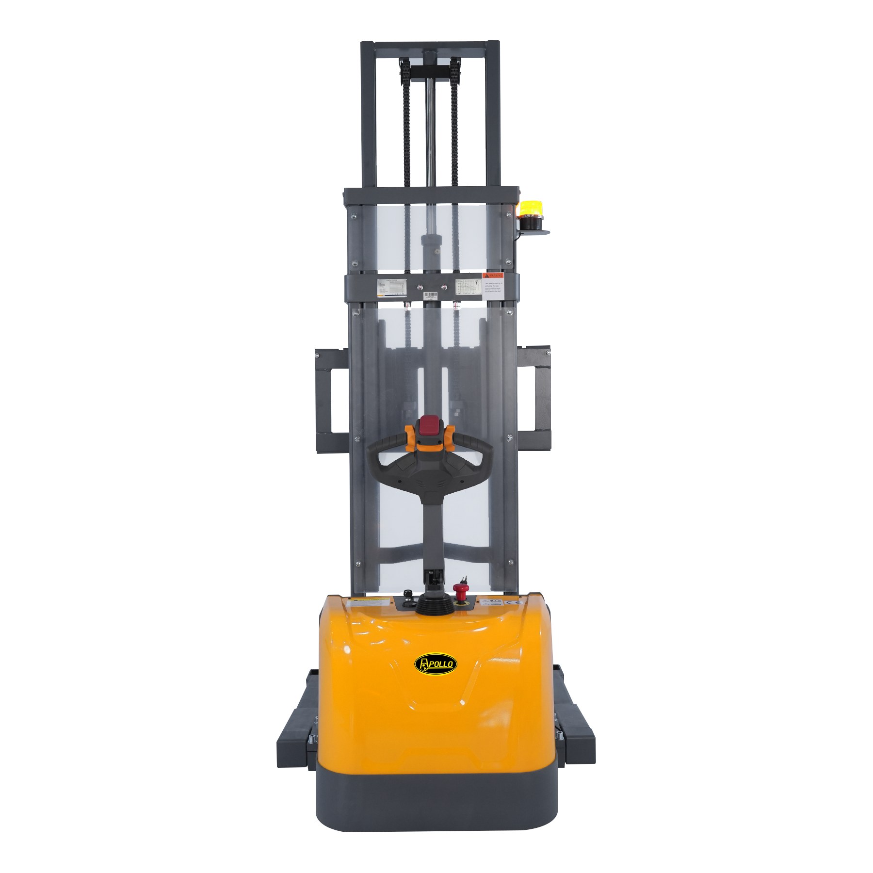 Powered Forklift Full Electric Walkie Stacker 3300lbs Cap. Straddle Le