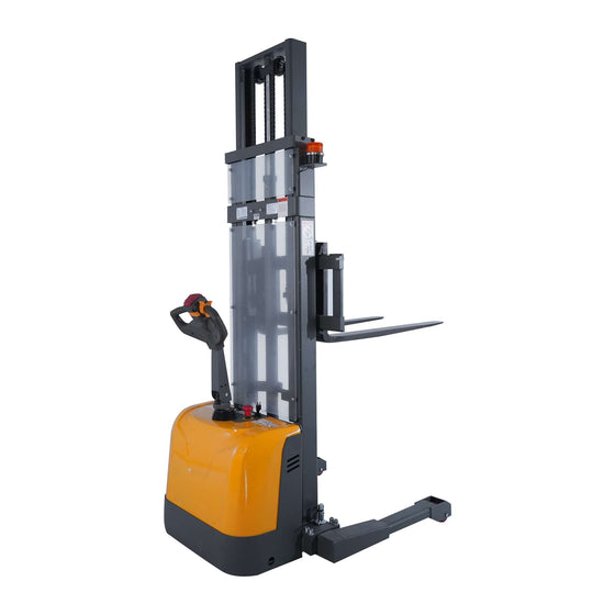 Full Electric Straddle Stacker| 3300 lb| Lowered Ht. 2.8 in| Mast Ht.